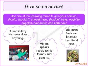 Teach Should and Ought To - Advisability Modals - Off2Class