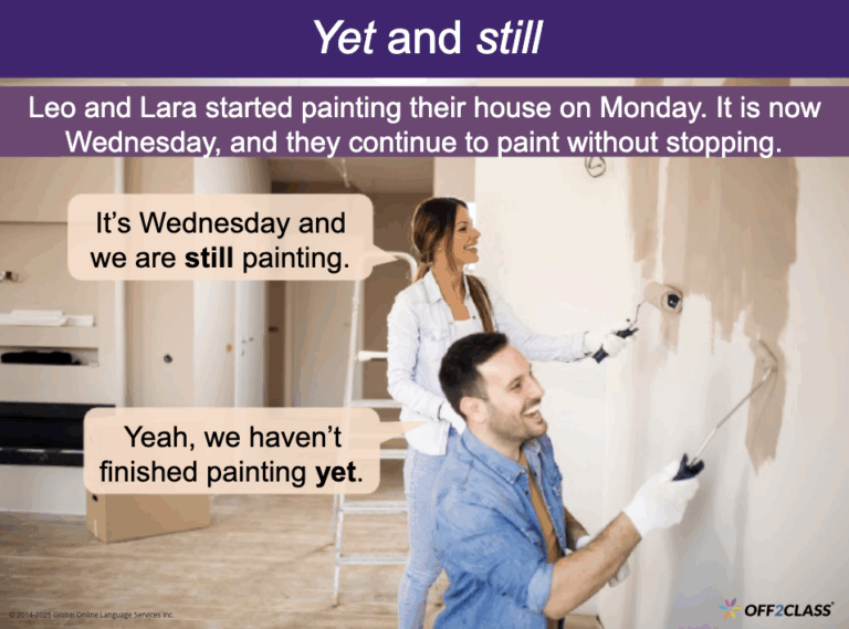 Teaching adverbs of time - just, already, yet, and still - Off2Class