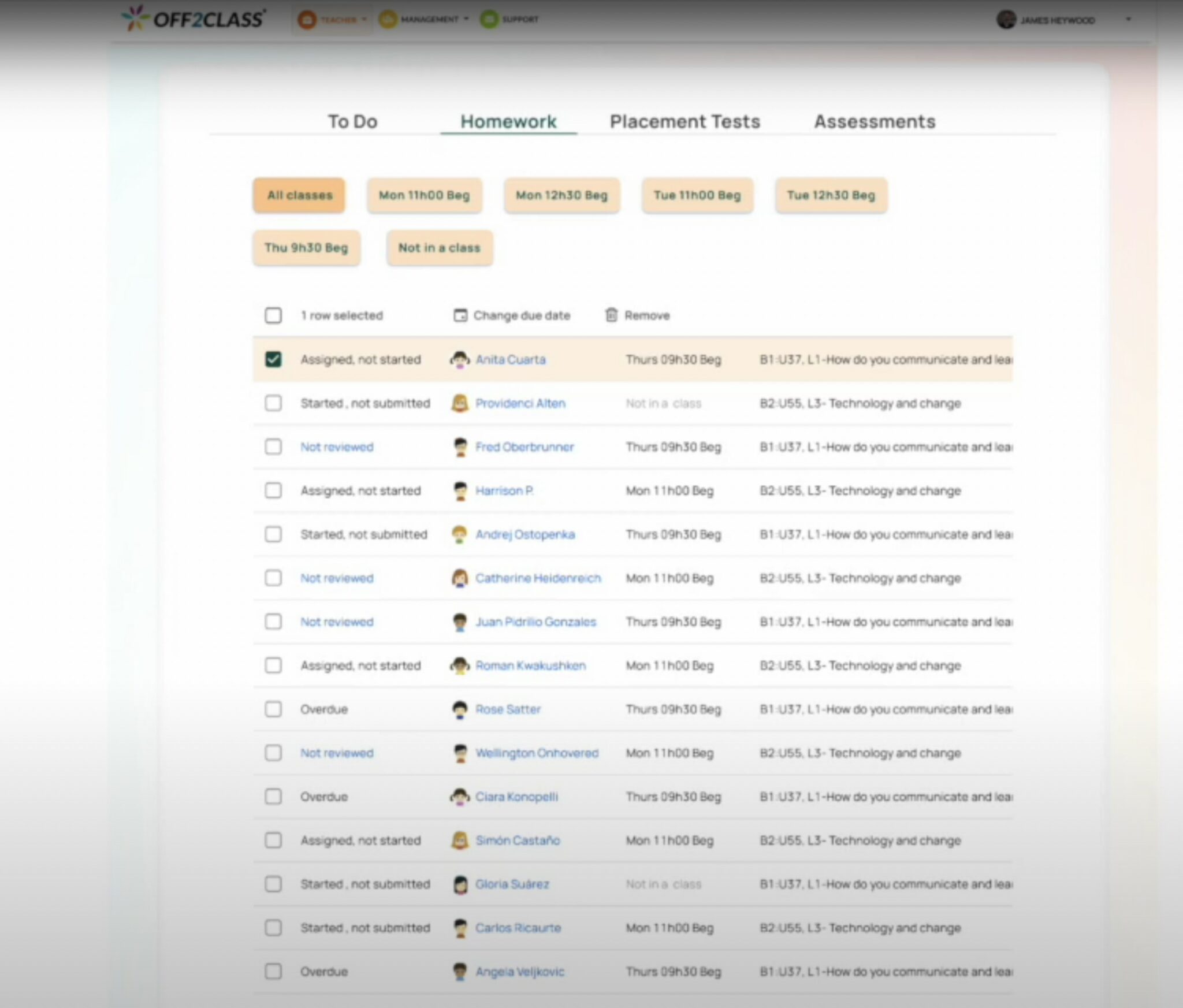 Introducing the Off2Class Teacher Panel: v 1.0! - Off2Class