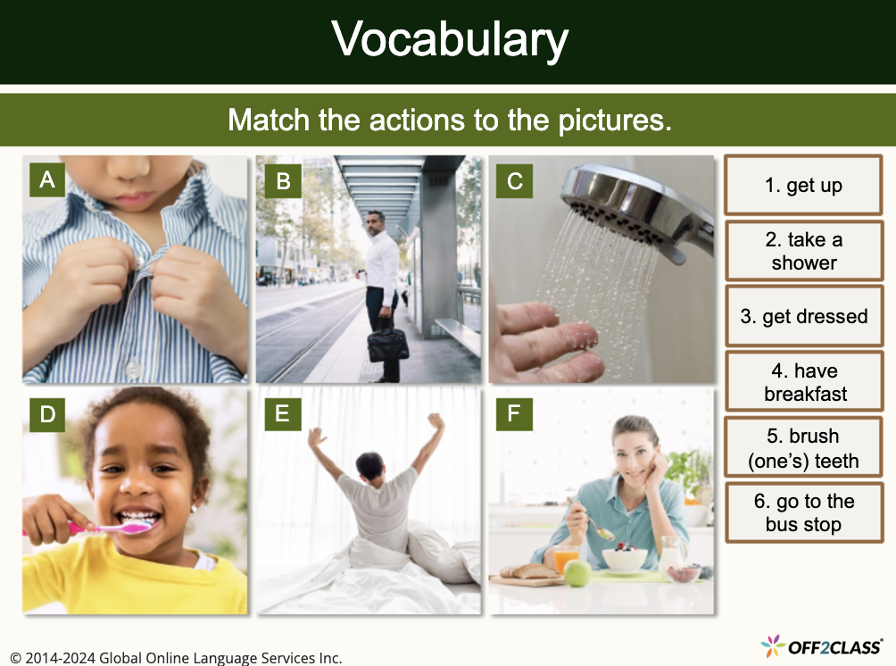 Free ESL lesson for beginners: Daily Routine - Off2Class