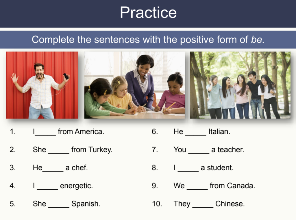 ESL Lesson on the Present Simple Be in Positive and Negative - Off2Class